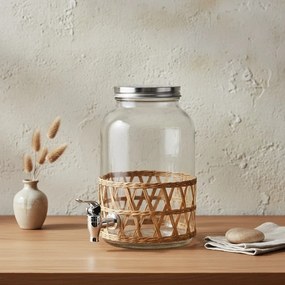 Skleněná nádoba na nápoje s kohoutkem MODERN KITCHEN 3,5 l čirá