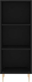 vidaXL Skříň highboard 34,5 x 34 x 180 cm kompozitní dřevo [3199354] Barva: Černá