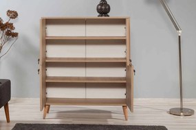 Designová víceúčelová skříň Vallissa 111 cm vzor dub