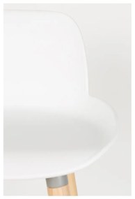 Sada 2 bílých barových židlí Zuiver Albert Kuip, výška sedu 65 cm