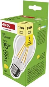 Emos lighting LED žárovka Filament A60 / E27 / 7,8 W (75 W) / 1060 lm / teplá bílá 1525743205