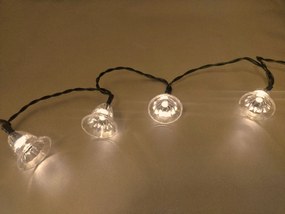 Solární vánoční řetěz s povíjnicemi, teplá bílá, 40 LED, 5m