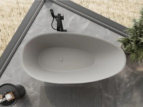Mexen Milano volně stojící vana z konglomerátu 150 x 82 cm, beton mat - 57301508561
