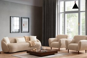 Designová 3-místná sedačka Xanthus 230 cm cappuccino