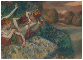 Obraz - Edgar Degas, Four Dancers, reprodukce (70x50 cm)