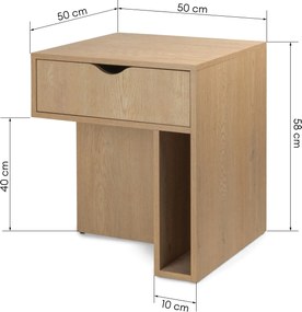 Noční stolek Mura 50 cm dub Cremona Torro