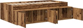 Rám postele se dveřmi Staré dřevo 80 x 200 cm Kompozitní dřevo 3335203