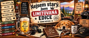 Vtipný hrnek pro muže Nejsem starý, jsem limitovaná edice – dárek k narozeninám 300 ml