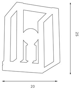 Nástěnné svítidlo KARTEL 1xE27/60W/230V