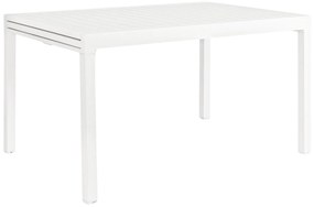 OnaDnes -20% Bílý hliníkový zahradní rozkládací stůl Bizzotto Pelagius 135/270 x 90 cm