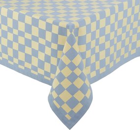 Butlers CHECKER STYLE Ubrus 250 x 160 cm - sv. modrá