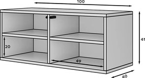 ADRK Furniture Lila Závěsný TV stolek ADRK-RTV-LIL-100-A