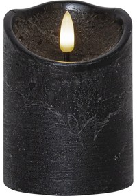 Černá vosková LED svíčka Star Trading Flamme Rustic, výška 10 cm