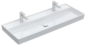 Villeroy & Boch Collaro - Umyvadlo nábytkové 120x47 cm, bez přepadu, 2 otvory pro baterii, alpská bílá 4A33C101