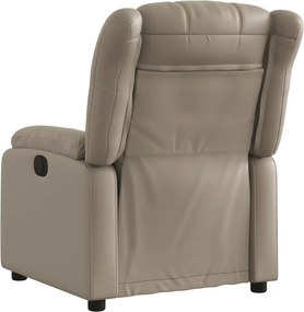 Elektrické polohovací křeslo cappuccino umělá kůže 3205256