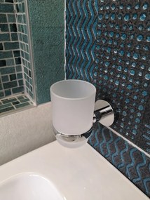 Slezák RAV Držák kartáčků sklo Koupelnový doplněk COLORADO, Barva: chrom - COA0201