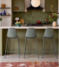 Khaki plastová barová židle (výška sedáku 67,5 cm) Whitby – Unique Furniture