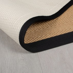 Behúň Herringbone Border Kira Black, 60x230, béžová, chodba / predsieň, Flair Rugs