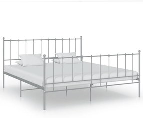 Rám postele šedý kov 180 x 200 cm,  324963 HangarStore.cz