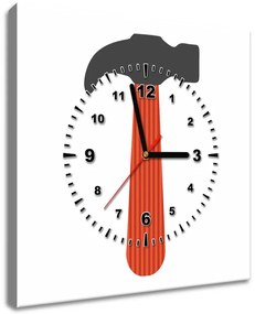 Gario Obraz s hodinami Stavbařský kladívko Rozměry: 40 x 40 cm