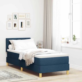 Postel s boxspringem s polštářem Modrá 80 x 200 cm textil 3338957