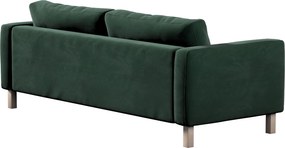 Potah na pohovku IKEA Karlstad, 3-místná, rozkládací barva zelená látka lesklé, sametová
