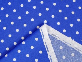 Biante Dekorační závěs Leona LN-022 Bílé puntíky na sytě modrém 130x220 cm