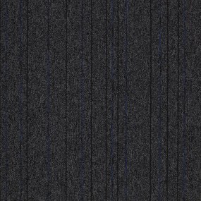Kobercové čtverce Modulyss First Straightline 995 - černá/modrá - 50x50 cm
