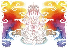 Tapeta hinduistický Ganéše - 150x100 cm