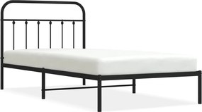 vidaXL Kovový rám postele s čelem 107 x 203 cm [352574] Barva: Černá