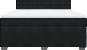 Box spring postel s matrací černá 180x200 cm samet 3288692