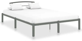 Rám postele šedý kov 140 x 200 cm - Default Title