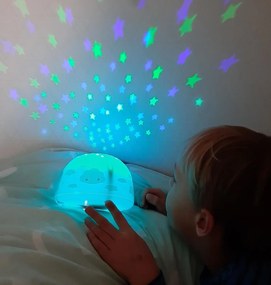 A Little Lovely Company Dětská LED lampička s projektorem noční oblohy Cloud, modrá barva, plast