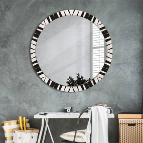 Kulaté dekorativní zrcadlo Geometrie abstrakce fi 100 cm