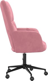 Relaxační křeslo růžové samet 328176