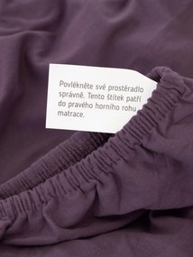 MK Lůžkoviny Jersey prostěradlo s elastanem Deluxe 220 × 200 cm – ametystová