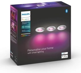 Philips-SADA 3xLED RGB Stmívatelné koupelnové svítidlo Hue 1xGU10/5,7W/230V IP44