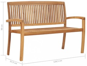 Zahradní lavička 2místná teakové dřevo Dekorhome