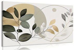 Obraz boho lístky v kruzích Varianta: 120x80