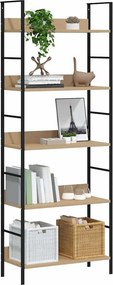 5patrová knihovna dub 60 x 27,6 x 158,5 cm kompozitní dřevo 288227