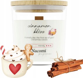 Nacomi Přírodní sójová svíčka s dřevěným knotem Cinnamon Bliss 450 g