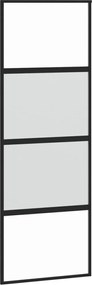 vidaXL Posuvné dveře 76 x 205 cm tvrzené sklo a hliník [155219] Barva: Černá