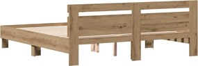 Rám postele Artisanový dub 203 x 185 x 70 cm Kompozitní dřevo 3385626