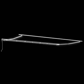 Automatická zatahovací markýza s LED antracit a bílá 600x300 cm 3215791