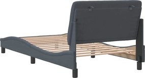 Rám postele bez matrace tmavě šedá 100 x 200 cm samet 3207906