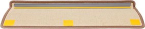 Schodové rohože 30 ks 65 x 21 x 4 cm hnědé s obdélníkovým okrajem 3365776
