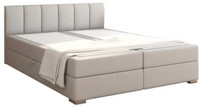 Manželská postel Boxspring 180 cm Rhoni (světle šedá) (s roštem, matrací a úl. prostorem). 809435