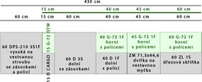 Kuchyňská linka CREMONA bc | 280 cm | UNI provedení | zásuvky PREMIUM BOX | bílá/cremona