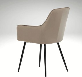 Vikio Jídelní set pro 6 osob 160x90 cm dub noha U béžová židle s područkami VJS166-6CA
