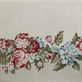 GOBELÍNOVÝ UBRUS NATUR 140X180 CM KVĚTY